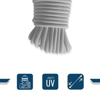 Sandow élastique Gris 20 mètres - Qualité PRO TECPLAST 9SW - Tendeur ...