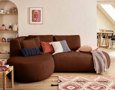 Santorini - canapé modulable d'angle gauche + pouf - 4 places - en ...