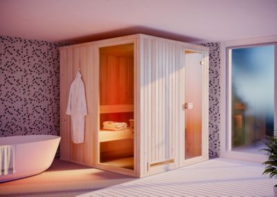 Sauna intérieur Miranda FinnTherm, 24x24m dim ext (cas échéant incl ...