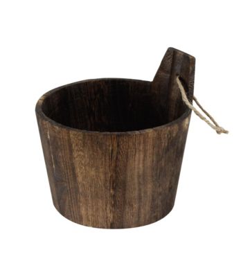 Seau naturel en bois foncé Oslo Equipstore Création | Castorama