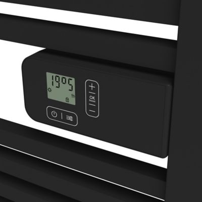 Sèche-serviettes électrique à inertie sèche GoodHome Duala noir 500W