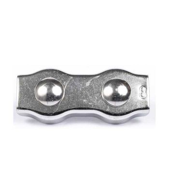 Serre cable double inox A4. Garde corps, maritime, levage
