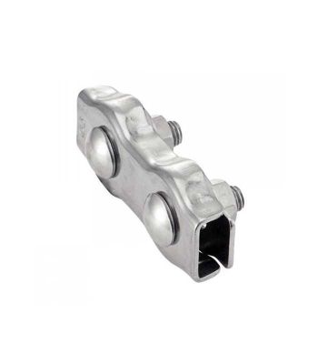 Serre cable double inox A4. Garde corps, maritime, levage