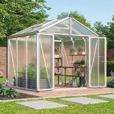 Serre de jardin en polycarbonate 10 ou 16 mm - Zeus Confort, Long 3.16 ...