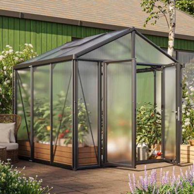 Serre de jardin en polycarbonate 10 ou 16 mm - Zeus Confort, Long 3.16 ...