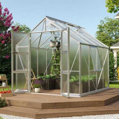 Serre de jardin en polycarbonate 4 ou 6 mm - Olymp, Long 4.49 m ...