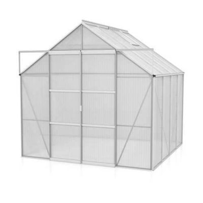 Serre de jardin en polycarbonate Uranus - Larg 2.57m avec base, Long 3. ...