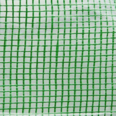 Serre tunnel 350x200x200 cm en acier vert avec film PE et fenêtres