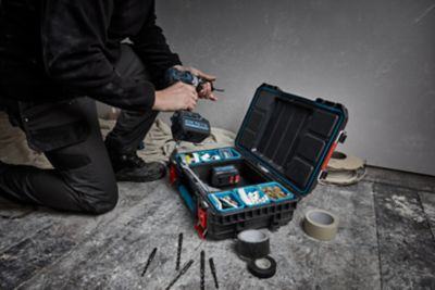 Servante sur trolley Erbauer 1 malette + 2 compartiments
