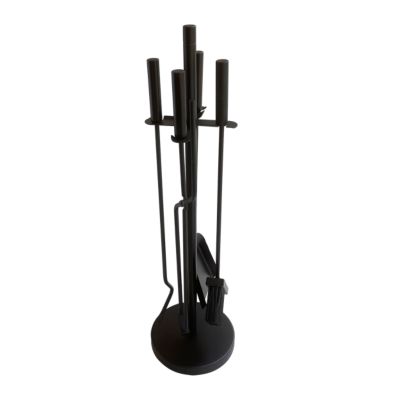 Serviteur de cheminée en acier noir 4 accessoires