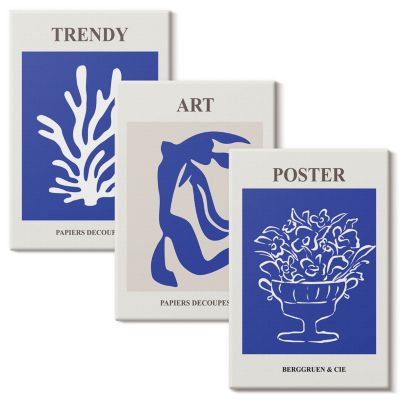 Set 3 Panneaux Toile Tendue 2cm Épaisseur Wallfluent 40x60 cm Les ...