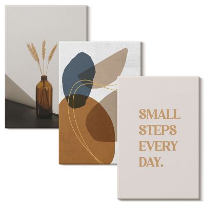 Set 3 Toiles Tendues 2cm Épaisseur Wallfluent 20x30 cm Ensemble De ...