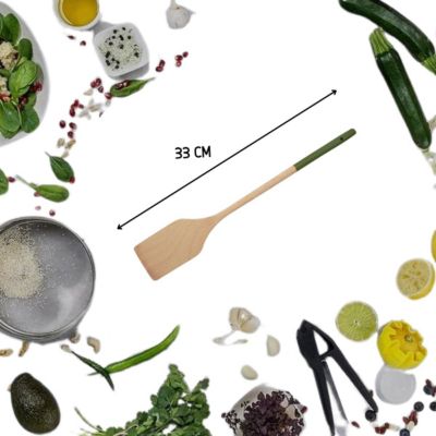 Set de 2 ustensiles de cuisine spatule en bois et spatule Fackelmann ...