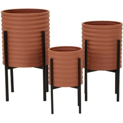 Set de 3 cachepots en métal Milly