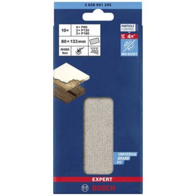 Set de grilles abrasives Bosch EXPERT M480 80 x 133 mm, 10 pièces ...