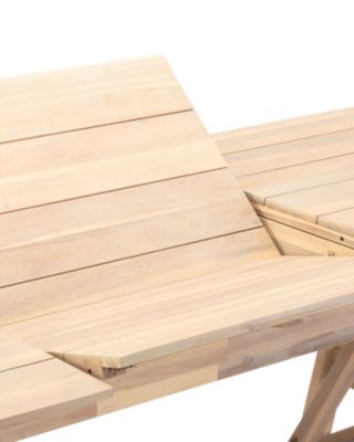 Set de repas jardin 8 places table extensible en bois 220-300x100 ...