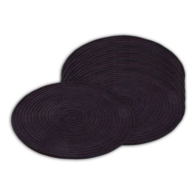 Set de table 38 cm (Lot de 6) Noir