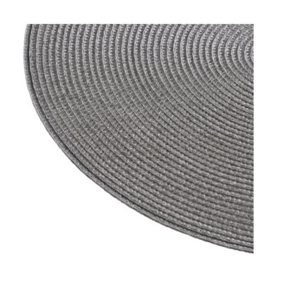 Set de table tresse rond gris clair