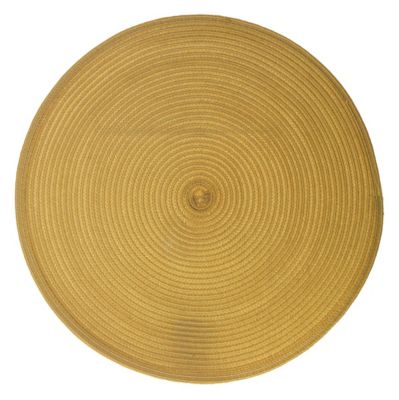 Set de table tresse rond moutarde