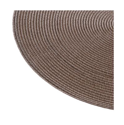 Set de table tresse rond taupe