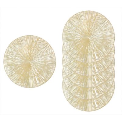 Sets de table en vinyle Fête (lot de 6) Doré 1