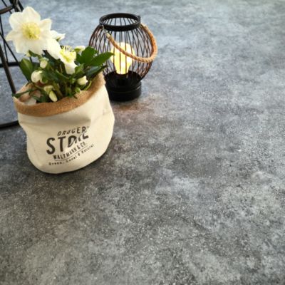 Sol PVC Motif Granit Noir Argenté - Rouleau de 3m x 4m