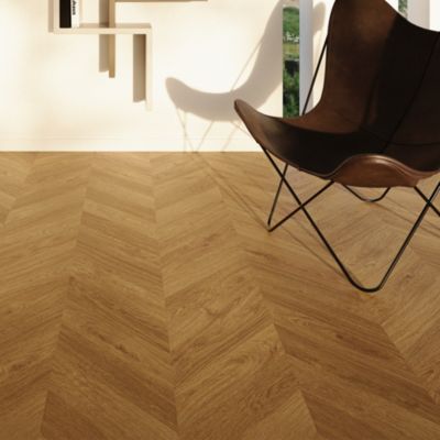Sol stratifié clipsable Leyton chêne blond 10 mm