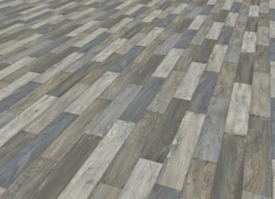 Sol vinyle rouleau Booster Seaside effet bois gris et bleu L.4m Gerflor