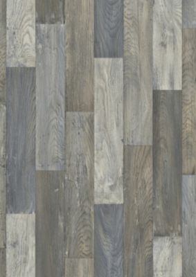 Sol vinyle rouleau Booster Seaside effet bois gris et bleu L.4m Gerflor