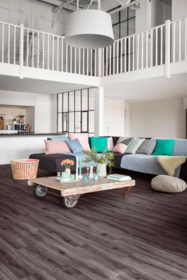 Sol vinyle rouleau Génova effet chêne gris foncé L.3m IVC | Castorama