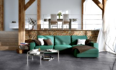 Sol vinyle rouleau Primetex Leone effet béton anthracite L.4m Gerflor