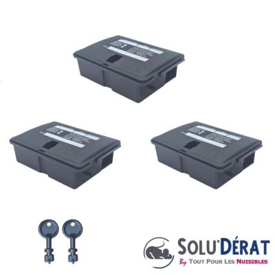SOLU'DERAT- 3 Postes d'Appâtages pour Souris, Sécurisés pour Enfants et ...