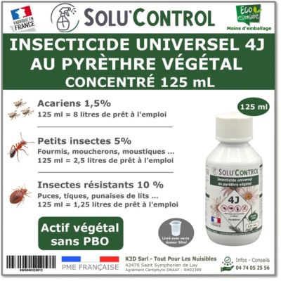 SoluControl Insecticide Vegetal 4J 125 mL Concentre vegetal