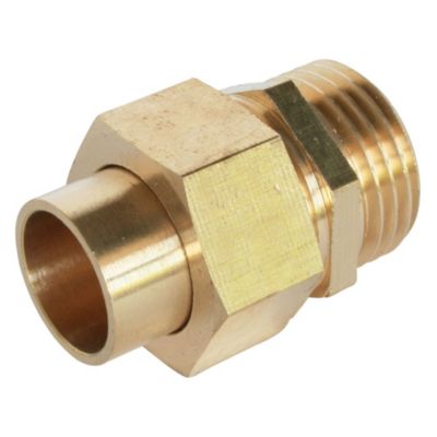 Somatherm For You - Raccord laiton à souder - Raccord union droit 3 Pièces diam 22 - Mâle 26/34 ...