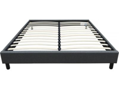 Sommier "Andy" en tissu 160 x 200 cm Gris anthracite | Castorama