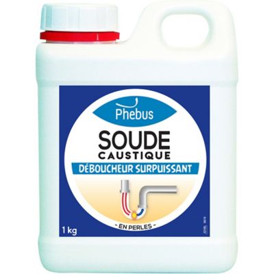 Soude caustique déboucheur surpuissant en perles Phebus 1kg