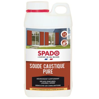 Soude caustique formule pure 99,9% Spado 1kg | Castorama