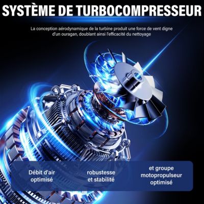 Souffleur à Feuilles Sans Fil TEENO 21 V Avec 2 Batteries de 6,0 Ah ...