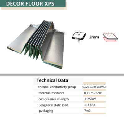 Sous couche XPS 12m2 3mm avec film PET isolation phonique thermique ...