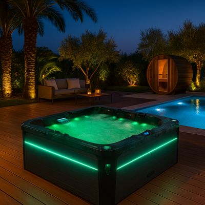Spa 5 places Archipel GT5 PRO MAX BLACK LED - Balboa 2150 x 2150 cm