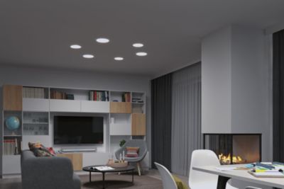Spot encastrable LED IP44 14W blanc froid et blanc chaud 1500lm ⌀18,5cm ...