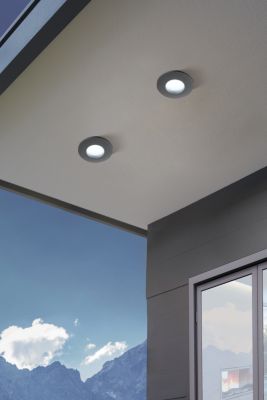 Spot encastrable LED IP65 GU10 5W gris 345lm Ø8,5cm Eglo, Margo