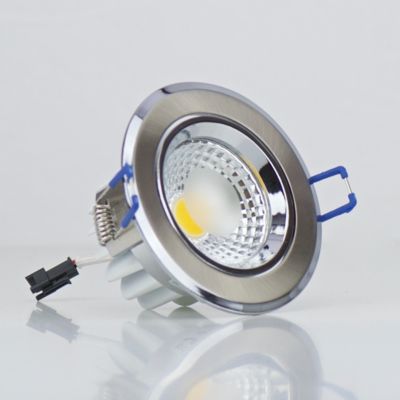 Spot LED downlight rond Mat chrome 5W (Eq. 50W) Diam 90mm