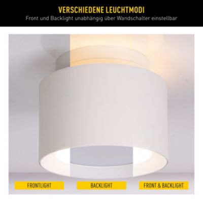 Spot LED TRIMES 14 cm plastique blanc style moderne dimmable CCT ...