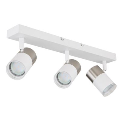 Spot métal blanc mat, 3x GU10 BRISBON