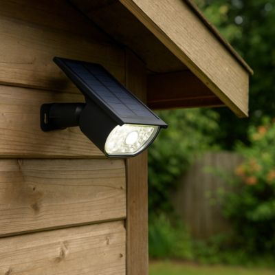 Spot solaire à planter 300 Lumens Double éclairage (option Applique ...