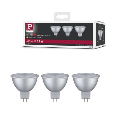 Standard 12 V Réflecteur LED GU5,3 Kit de 3 3x450lm 3x6W 2700K Chrome