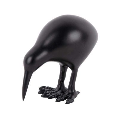 Statuette Kiwi en aluminium - Noir