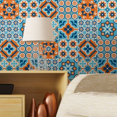 Sticker Mural Carrelage adhésif Cuisine Salle de Bain - 24 STICKERS ...