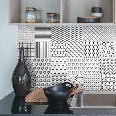 Sticker Mural Carrelage adhésif Cuisine Salle de Bain - 24 STICKERS ...